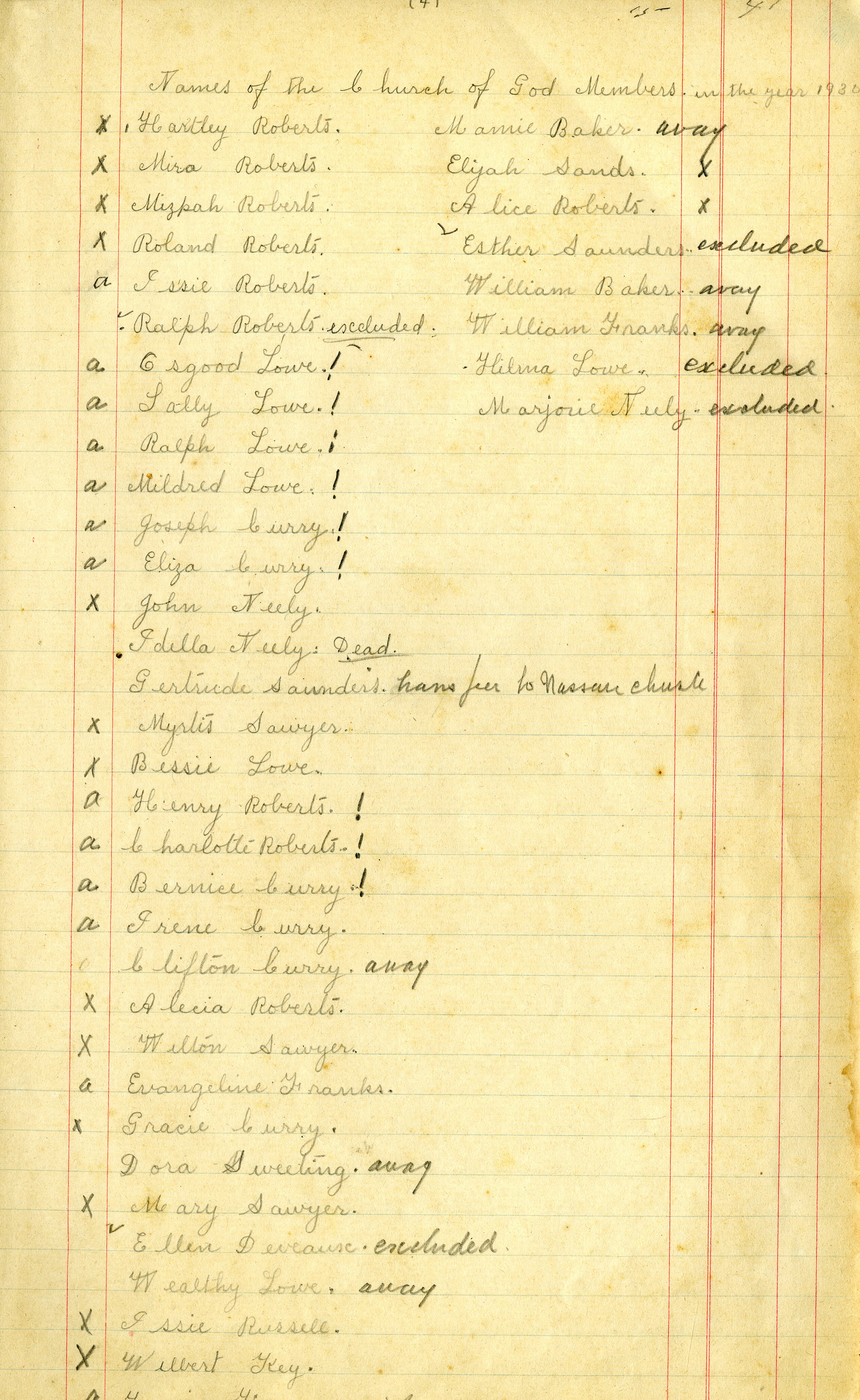 Green Turtle Cay, Bahamas—Record Book - Dixon Pentecostal Research Center