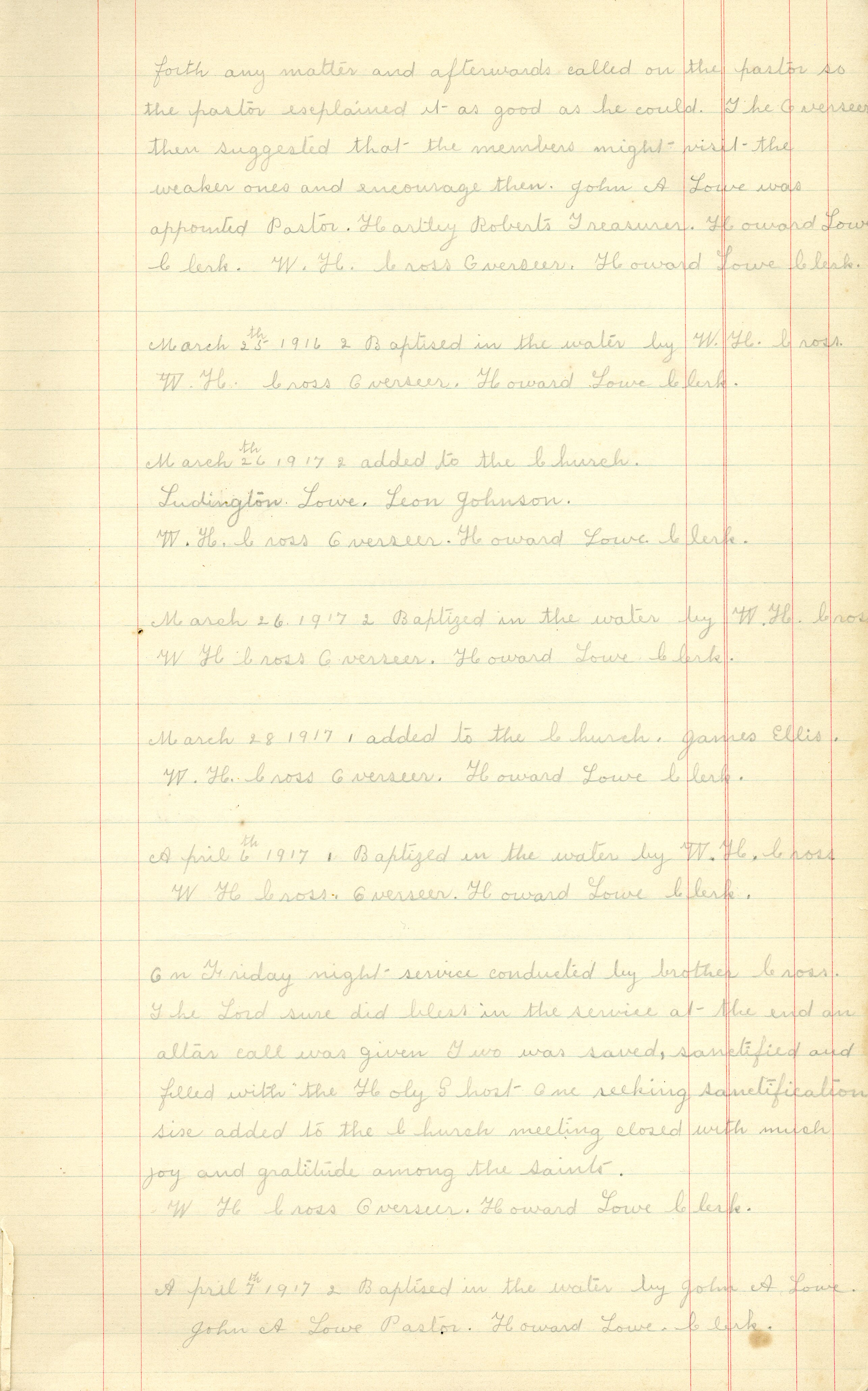 Green Turtle Cay, Bahamas—Record Book - Dixon Pentecostal Research Center