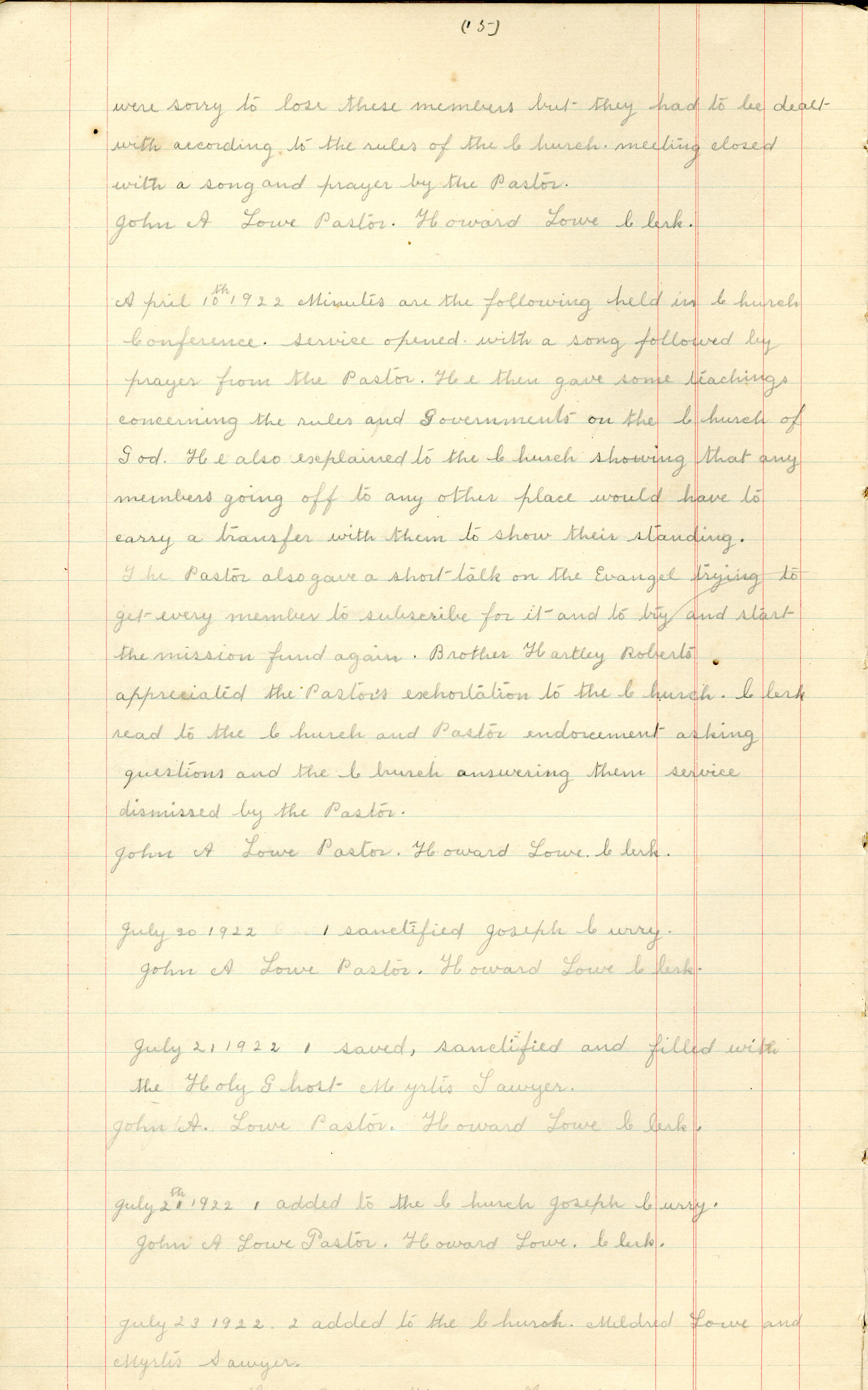 Green Turtle Cay, Bahamas—Record Book - Dixon Pentecostal Research Center